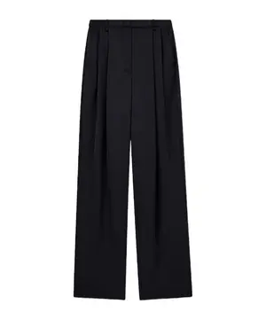 Emporio Armani Pleat Detailed Trousers - Black