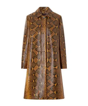 Proenza Schouler Leticia Snake-effect Leather Coat - No