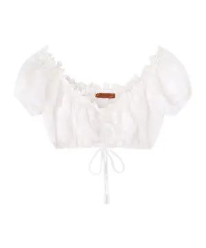 Ermanno Scervino Short-sleeved Tulle Tube Top - No