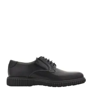 FERRAGAMO Casual Derby Shoe - Black