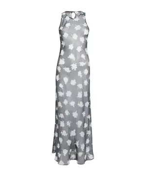 MAXCO. Twotone Chiffon Sleeveless Dress - Grey