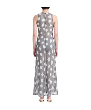 MAXCO. Twotone Chiffon Sleeveless Dress