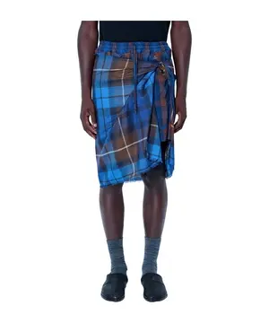 VIVIENNE WESTWOOD Checked Wrap Dress - Blue