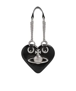 VIVIENNE WESTWOOD Juliet Heart Chain Bag - Black