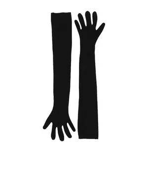 Marni Solidcolour Lightweight Knit Gloves - Black