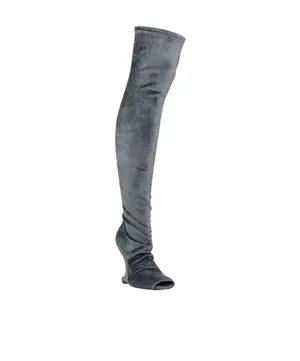 Rick Owens Chenille Over-the-knee Boots