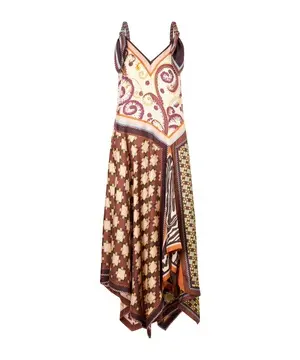 ALEMAIS Wilson Silk Twill Midi Dress