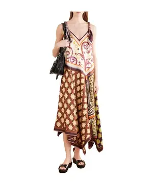 ALEMAIS Wilson Silk Twill Midi Dress