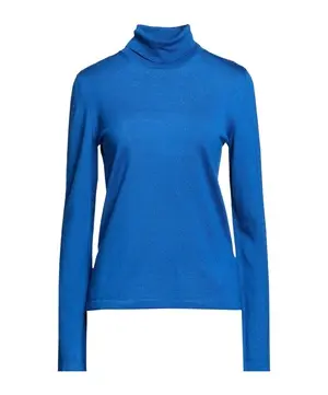 Max Mara Solidcolor Wool Turtleneck Sweater - Blue