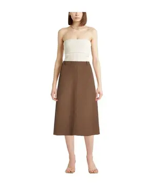 Max Mara Minimalist Solidcolor Fullcircle Skirt