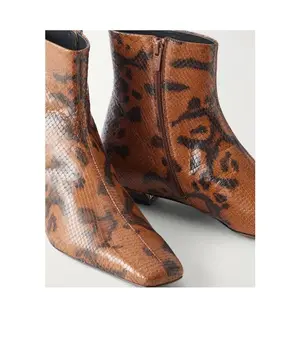 Proenza Schouler Trap Snake-effect Leather Ankle Boots