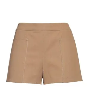 Max Mara Solid Color Shorts - Camel