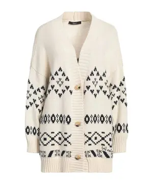 Max Mara Twotone Knit Cardigan - White