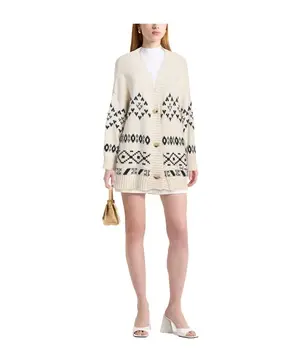Max Mara Twotone Knit Cardigan