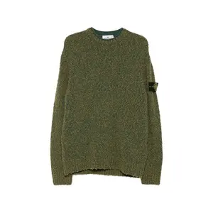 Stone Island Logo Patch Sweater - Green