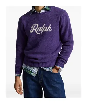 Polo Ralph Lauren Logo Jumper - Purple