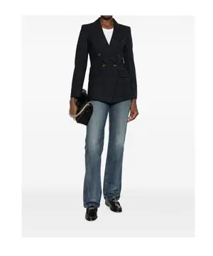 Marella Checked Double Breasted Blazer