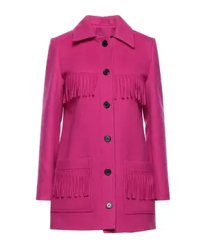 Saint Laurent Solid Colour Coats - Pink