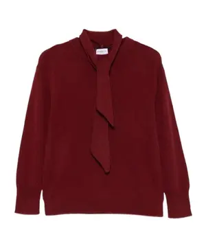 Marella Bow-detail Knit Sweater - Red