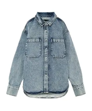 ANINE BING Long-sleeve Denim Jacket - Light Blue