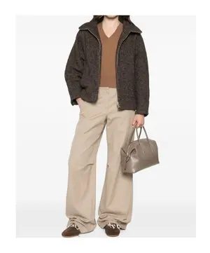 Marella Herringbone Zip-up Casual Jacket
