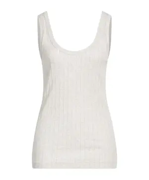 Brunello Cucinelli Solidcolor Sleeveless Top - Grey