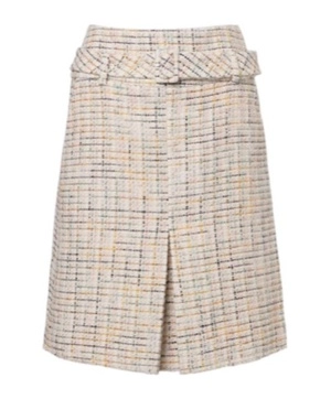 SHUSHU/TONG Belted Checked Cotton-blend Miniskirt - Multiple Colors