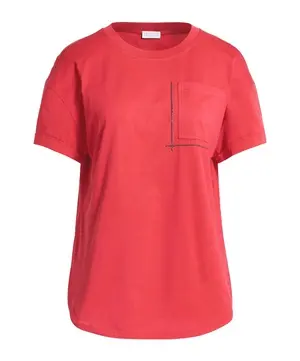 Brunello Cucinelli Solid Colour T-shirts - Red