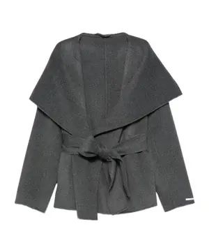 Marella Wool Shawl-collar Coat - Grey