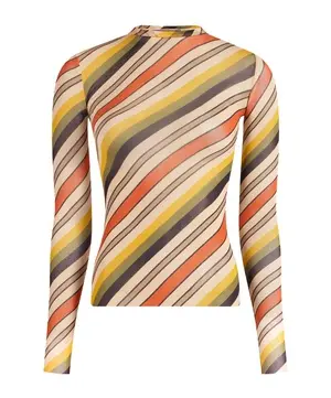JEAN PAUL GAULTIER Striped Long-sleeved Top - No