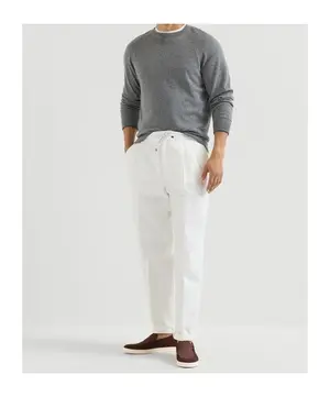 Brunello Cucinelli Chevron-effect Suede Loafer Sneakers