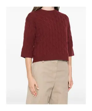 Marella Crew-neck Cable-knit Sweater