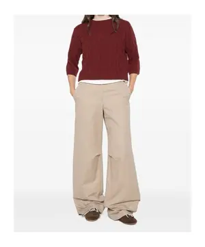Marella Crew-neck Cable-knit Sweater