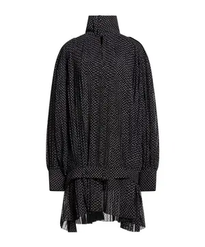 MAISON MARGIELA Polkadot Pleated Dress - Black