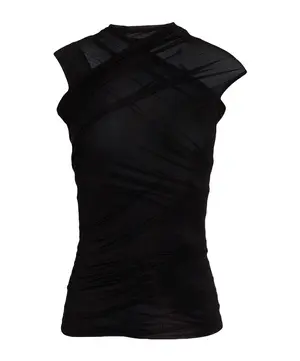 Rick Owens Solid Color Tops - Black