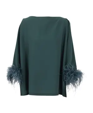 GIANLUCA CAPANNOLO GIANLUCA CAPANNOLO Feather-Trim Blouse No