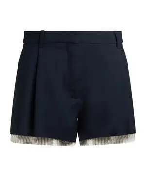 Marni Minimalist Wool Shorts - Blue