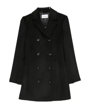 Marella Double-breasted Wool Coat - Black
