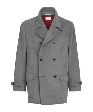 Brunello Cucinelli Virgin Wool Cloth Four-pocket Pea Coat