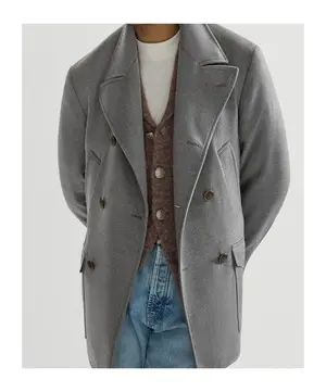 Brunello Cucinelli Virgin Wool Cloth Four-pocket Pea Coat