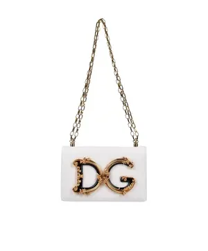 Dolce & Gabbana Minimalist Solidcolor Mini Handbag - White