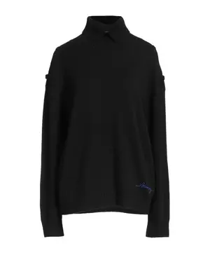 Burberry Solid Color Cashmere Jumpers - Black