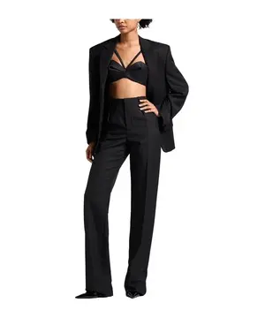 Saint Laurent Minimalist Straightleg Wool Trousers