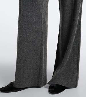 Victoria Beckham Wool And Cashmere Wide-leg Pants