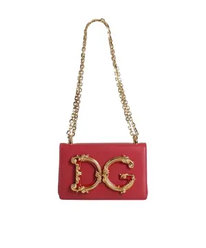 Dolce & Gabbana Compact Leather Handbag - Red