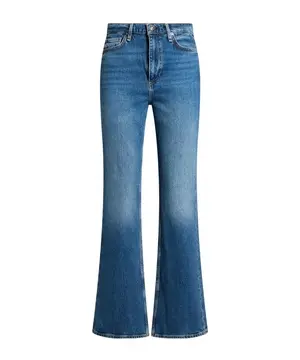 Rag & Bone Mediumblue Denim Flared Trousers - Blue
