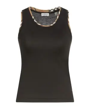 Burberry Solid Color Vests - Black