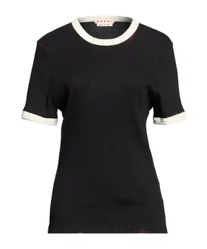 Marni Solid Color T-shirts - Black