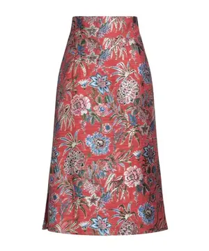 Dolce & Gabbana Floralpattern Aline Skirt - Red