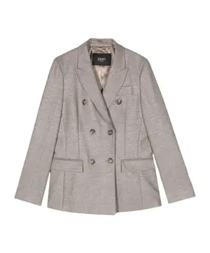 Seventy Double-breasted Long-sleeve Blazer - Gray